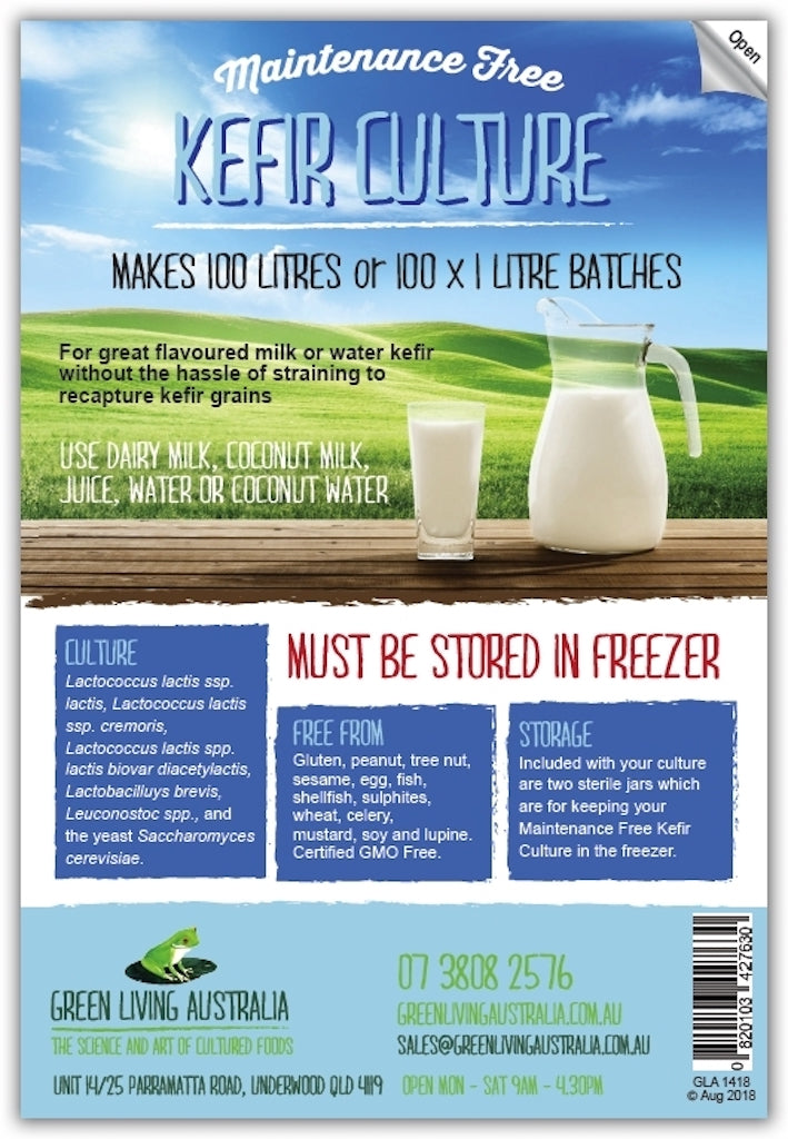 Green Living Australia Kefir Culture to Make 100 L – Teros